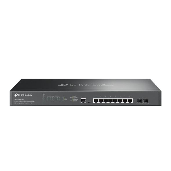 Omada 8-Port 2.5GBASE-T and 2-Port 10GE SFP+ L2+ Managed Switch with 8 ...